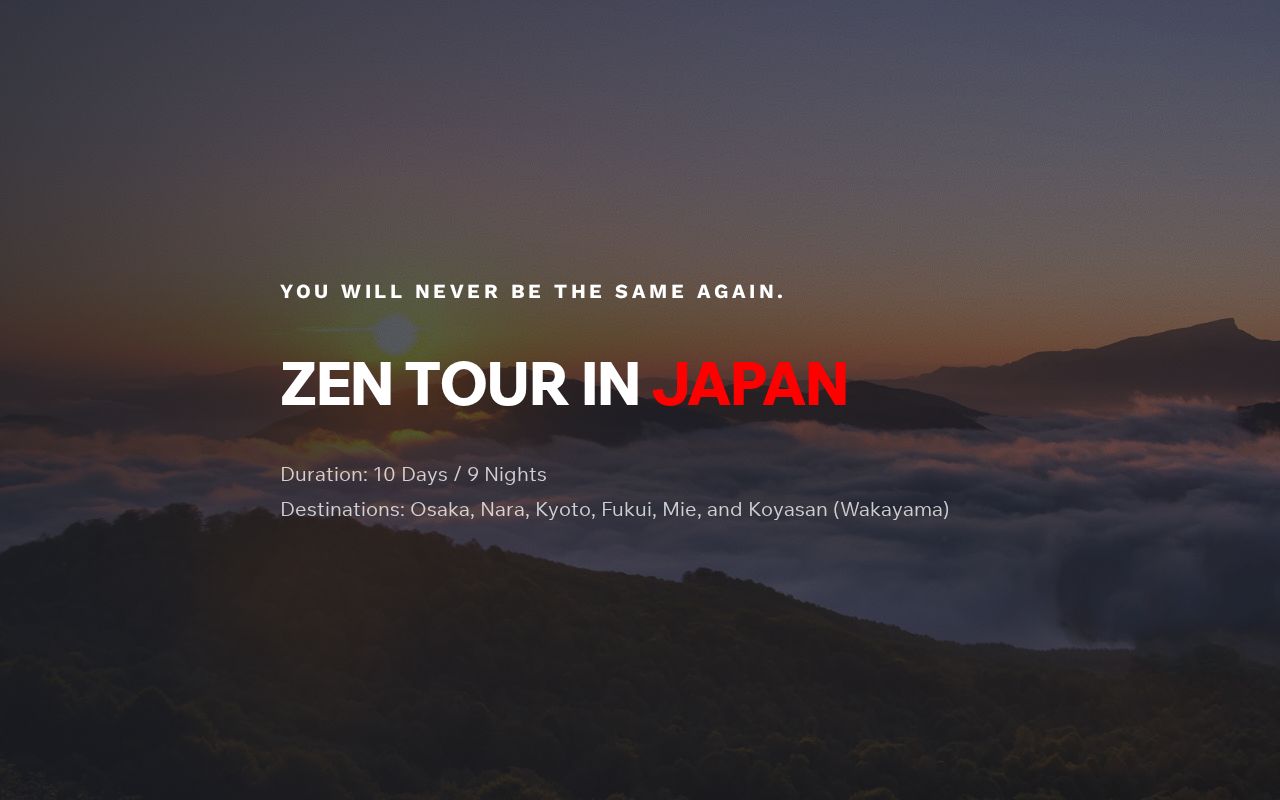 Zen Tour in Japan